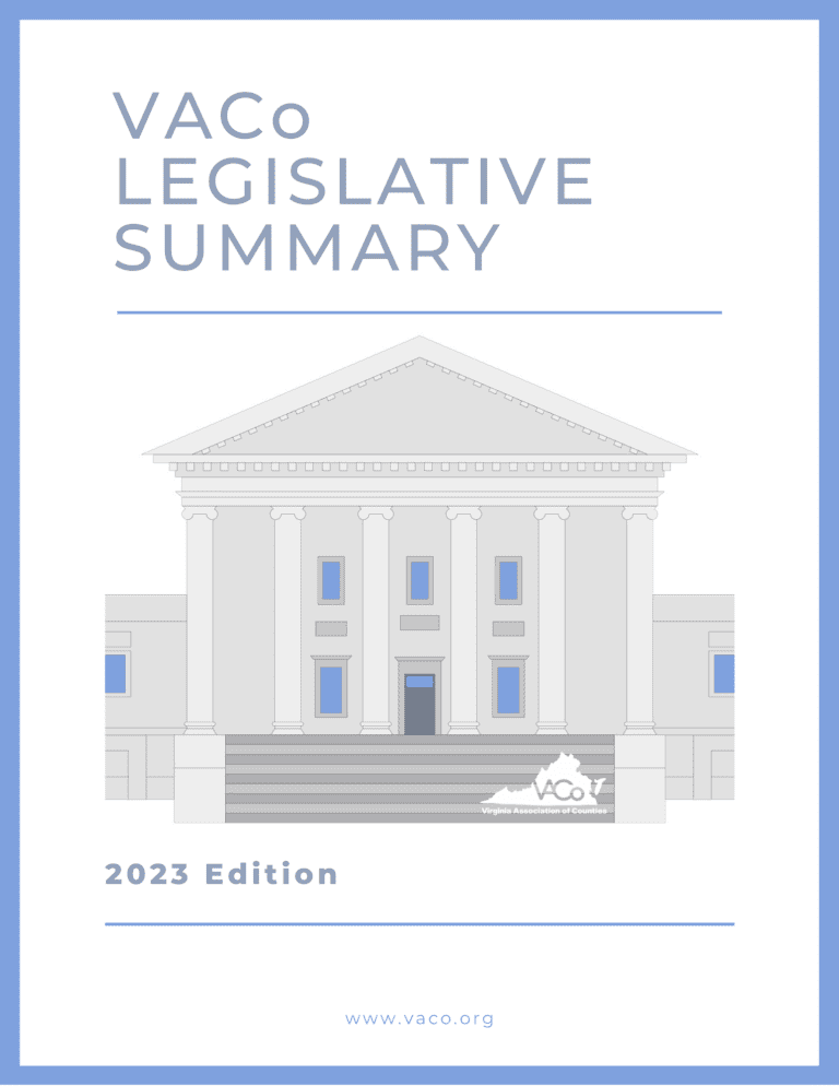 VACo releases 2023 Legislative Summary - Virginia Association of Counties