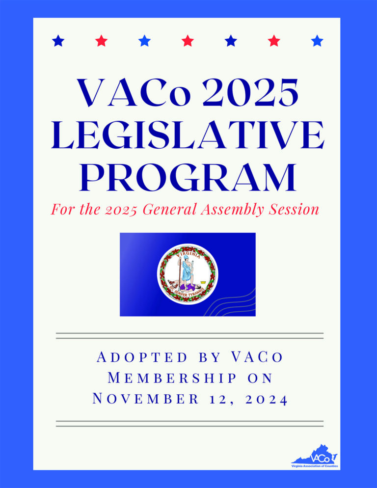 VACo Releases Its 2025 Legislative Program - Virginia Association of ...